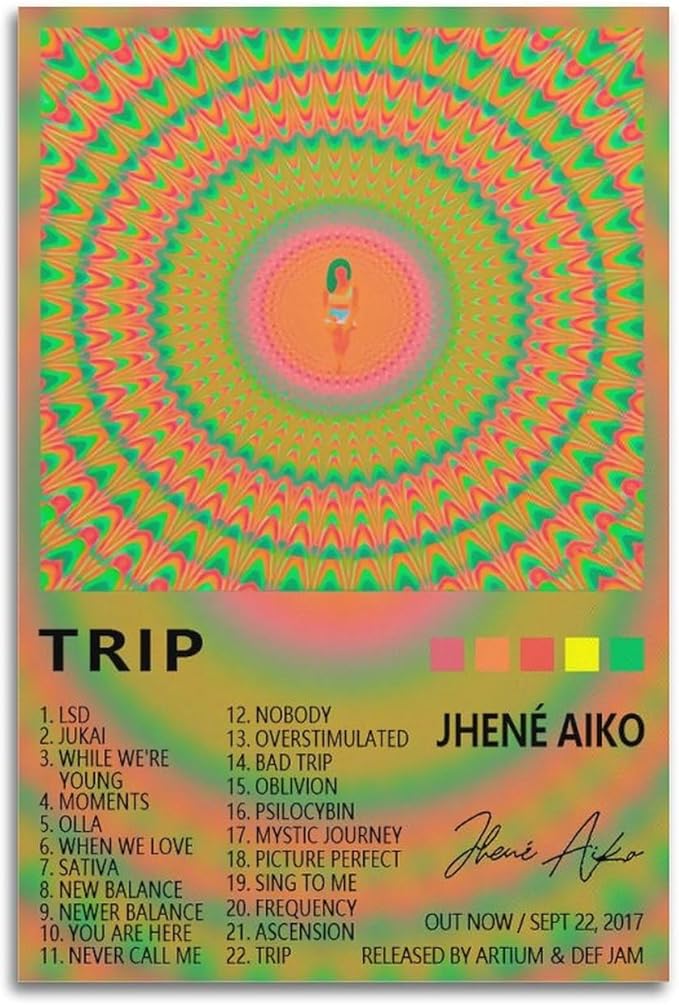 Amazon.com: Jhene Aiko Poster Trip Posters Canvas Posters Decorative ...