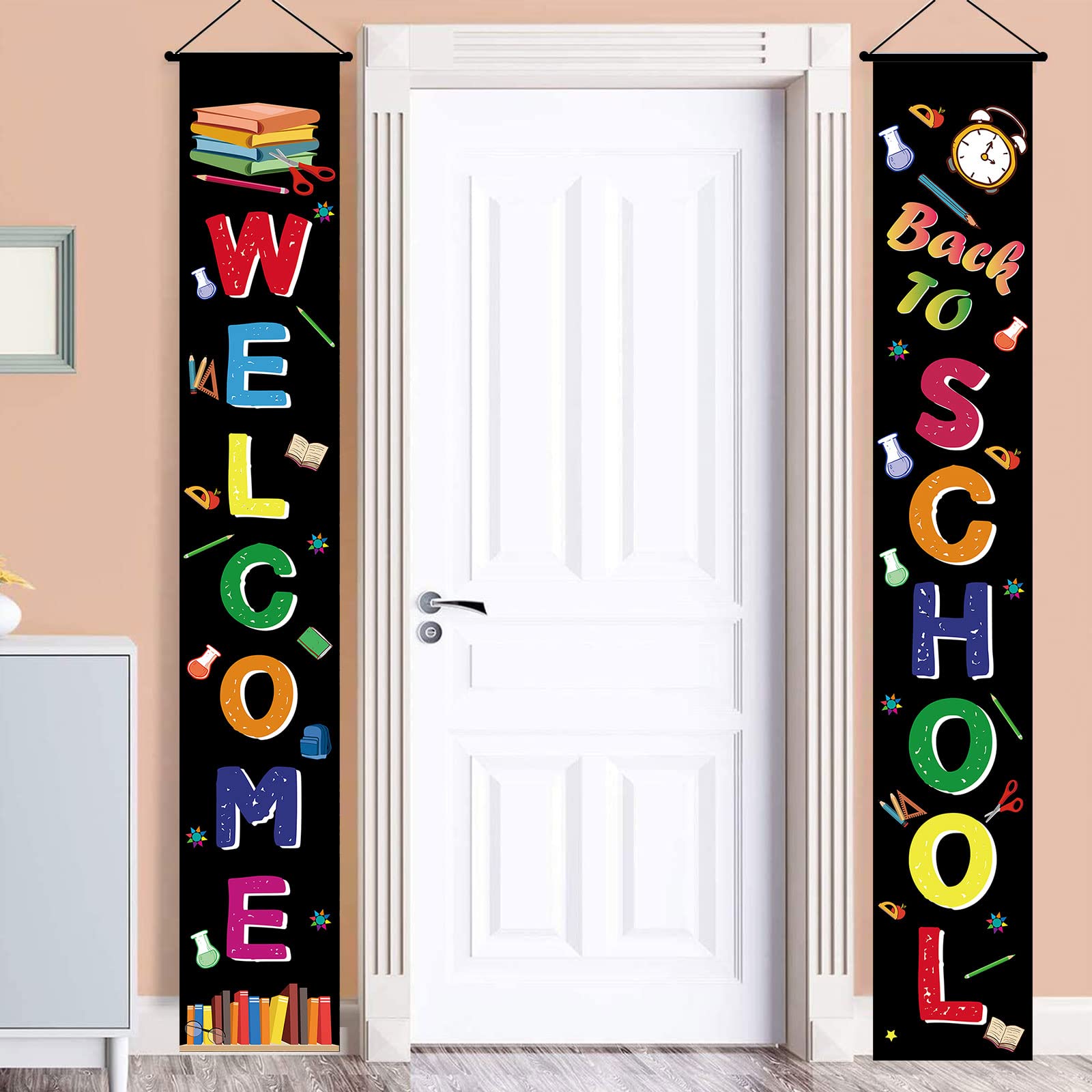 Back To School Decorations FAKTEEN 2 PCS Back To School Pencil Banner ...