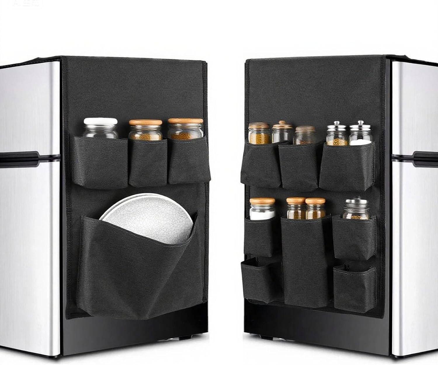 Amazon.com: Kingshion 57" x 14" Mini Fridge Organizer with 12 Pockets ...