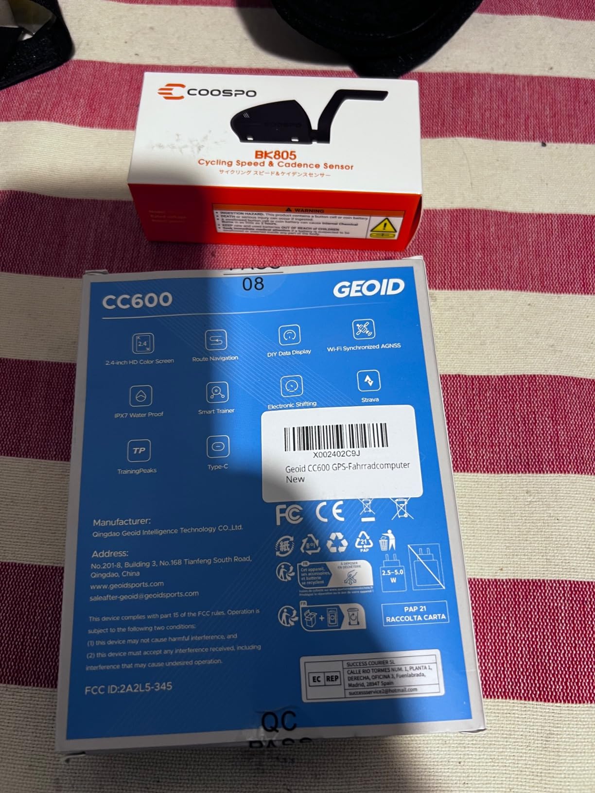 Geoid CC600 Ciclocomputer Bici GPS, Navigazione, 2,4" Schermo a Colori ...