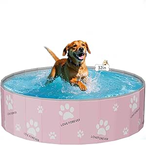 Amazon.com: mandla Foldable Kiddie Pool,Hard Plastic Kiddie Pool for Kids,Dog Pool for Bathing ...