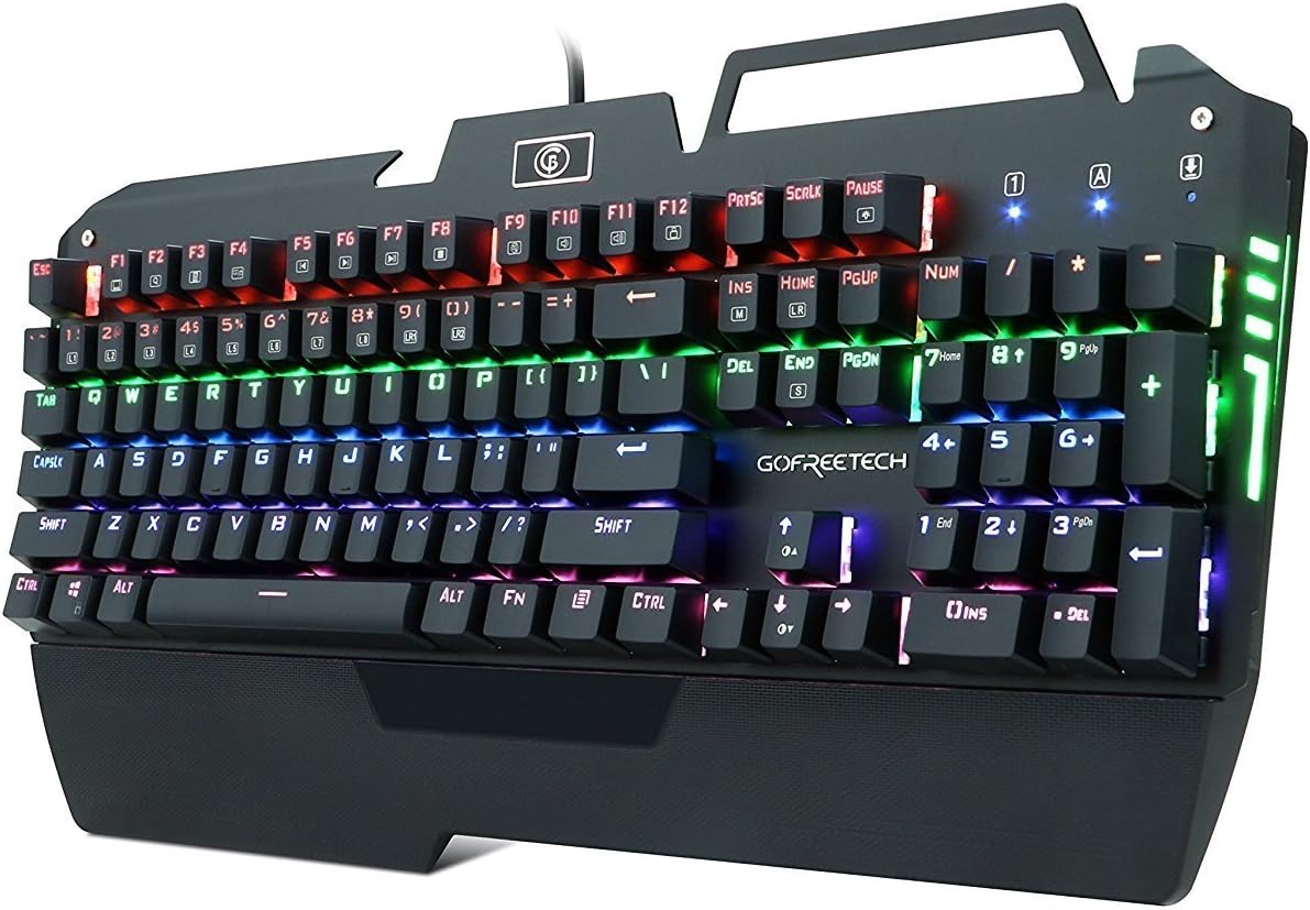 Amazon.com: KrBn Mechanical Keyboard PC Gaming Muticolor Full Size ...