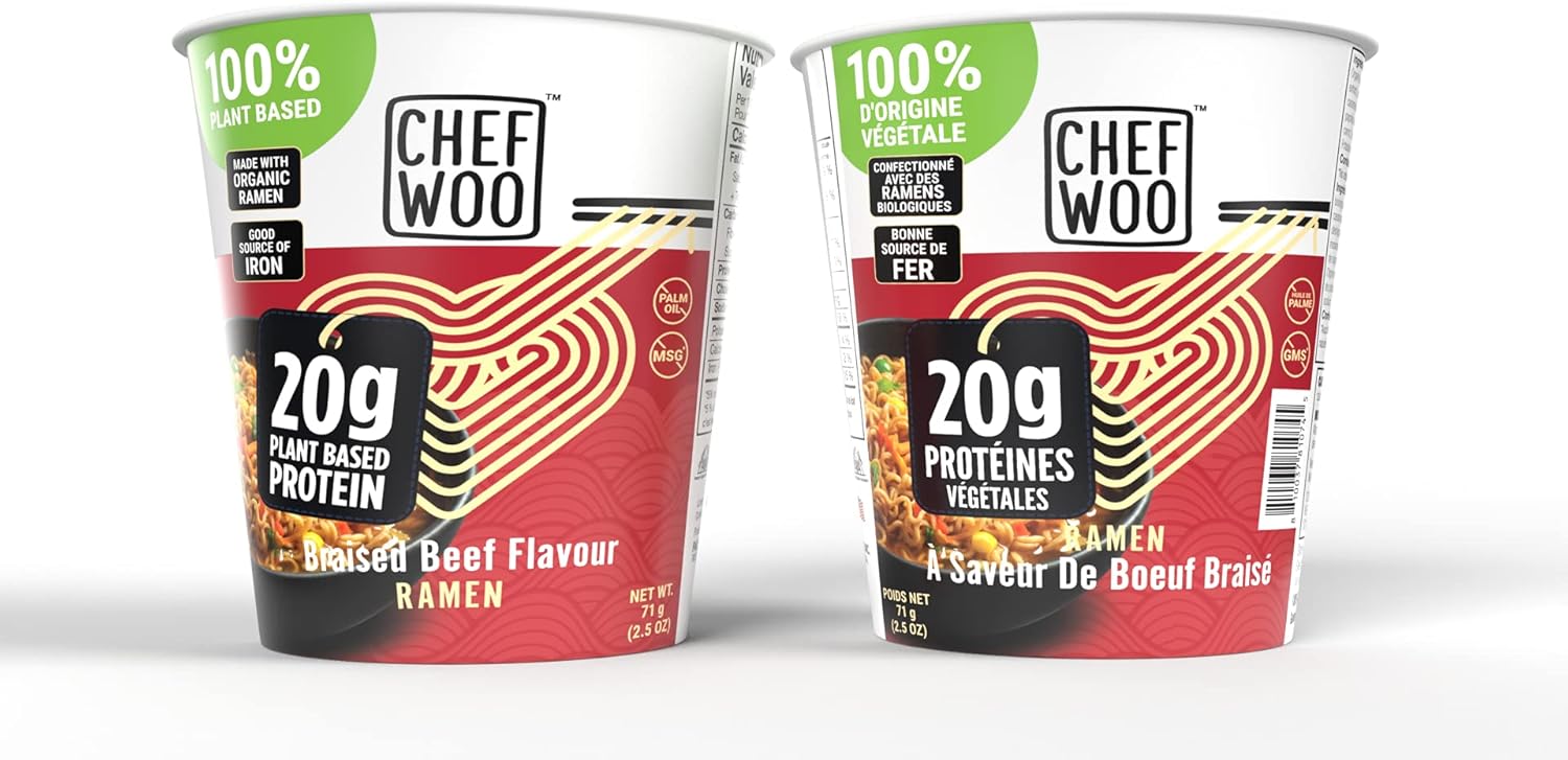 CHEF WOO BRAISED BEEF RAMEN NOODLES (Pack of 12) : Amazon.ca: Grocery ...