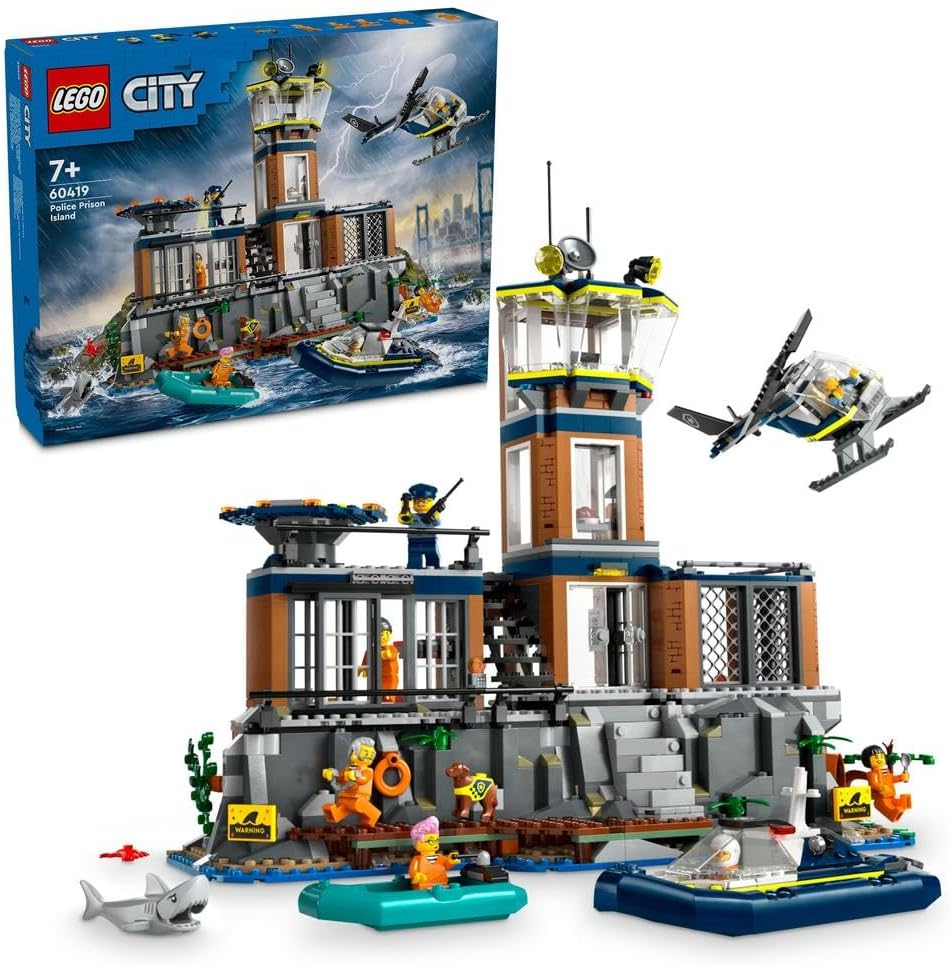 LEGO City Police Prison Island Toy for 7 Plus Year Old Boys, Girls ...
