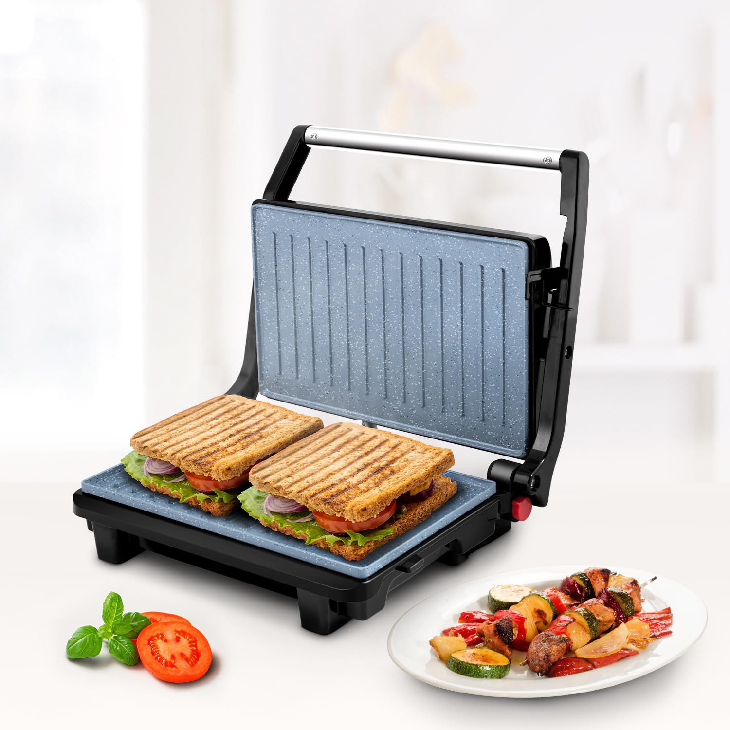Buy Wipro Elato BS202 1000 Watt Grill Sandwich Maker, Ceramic- BPA ...