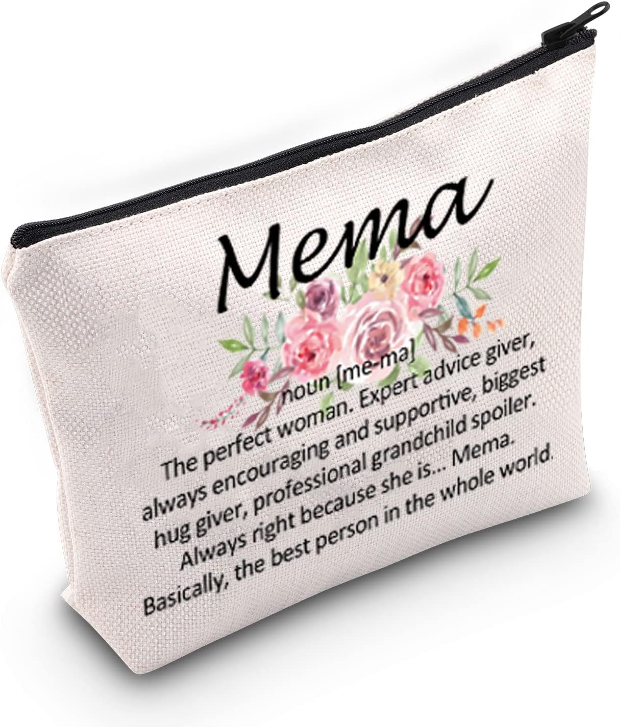 Amazon.com: Mema Cosmetic Makeup Bag Mema Gift Grandma Thank You Gift Birthday Gift Mother's Day ...