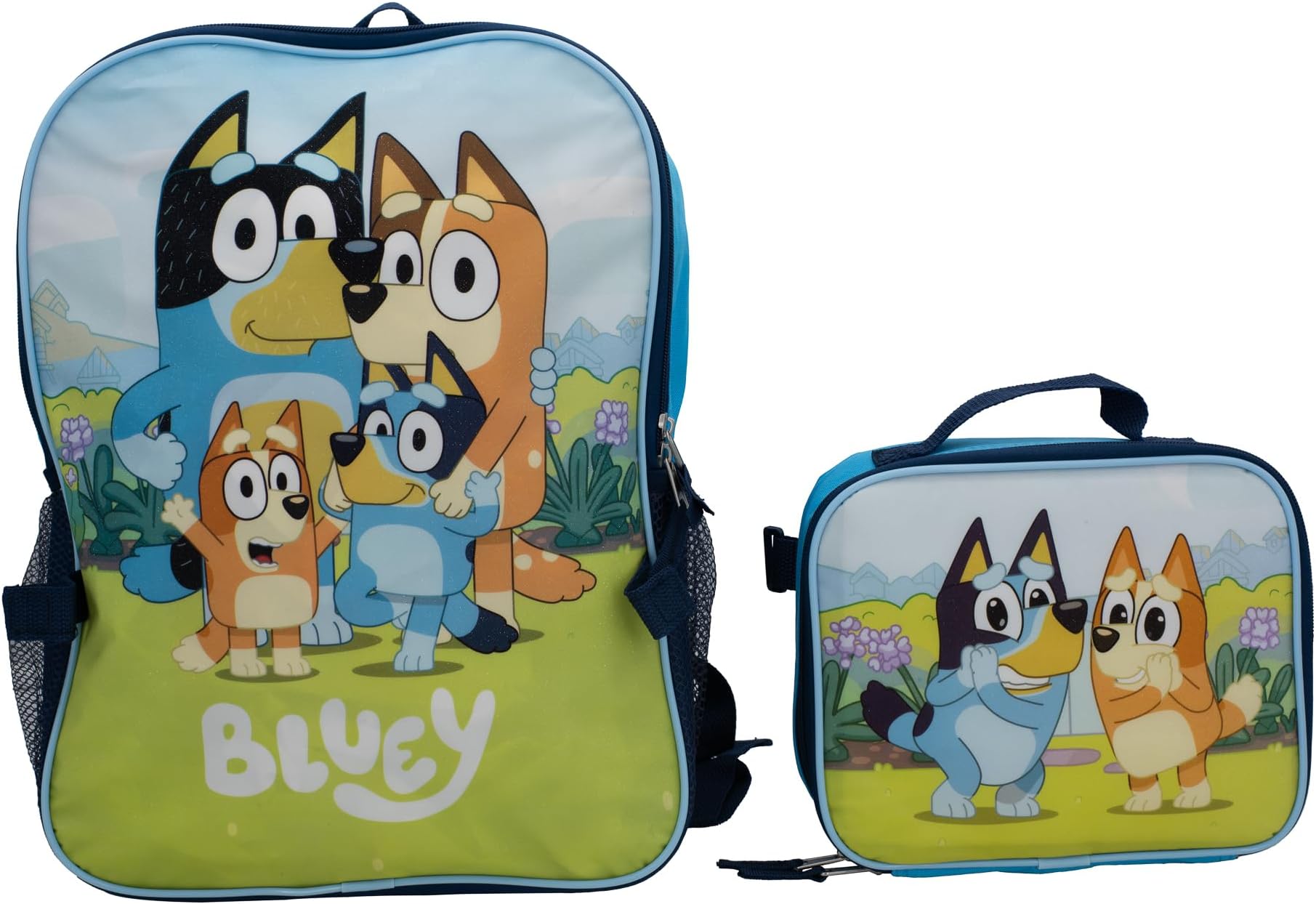 Amazon.com | Fast Forward Bluey Backpack With Lunch Box for Kids ...