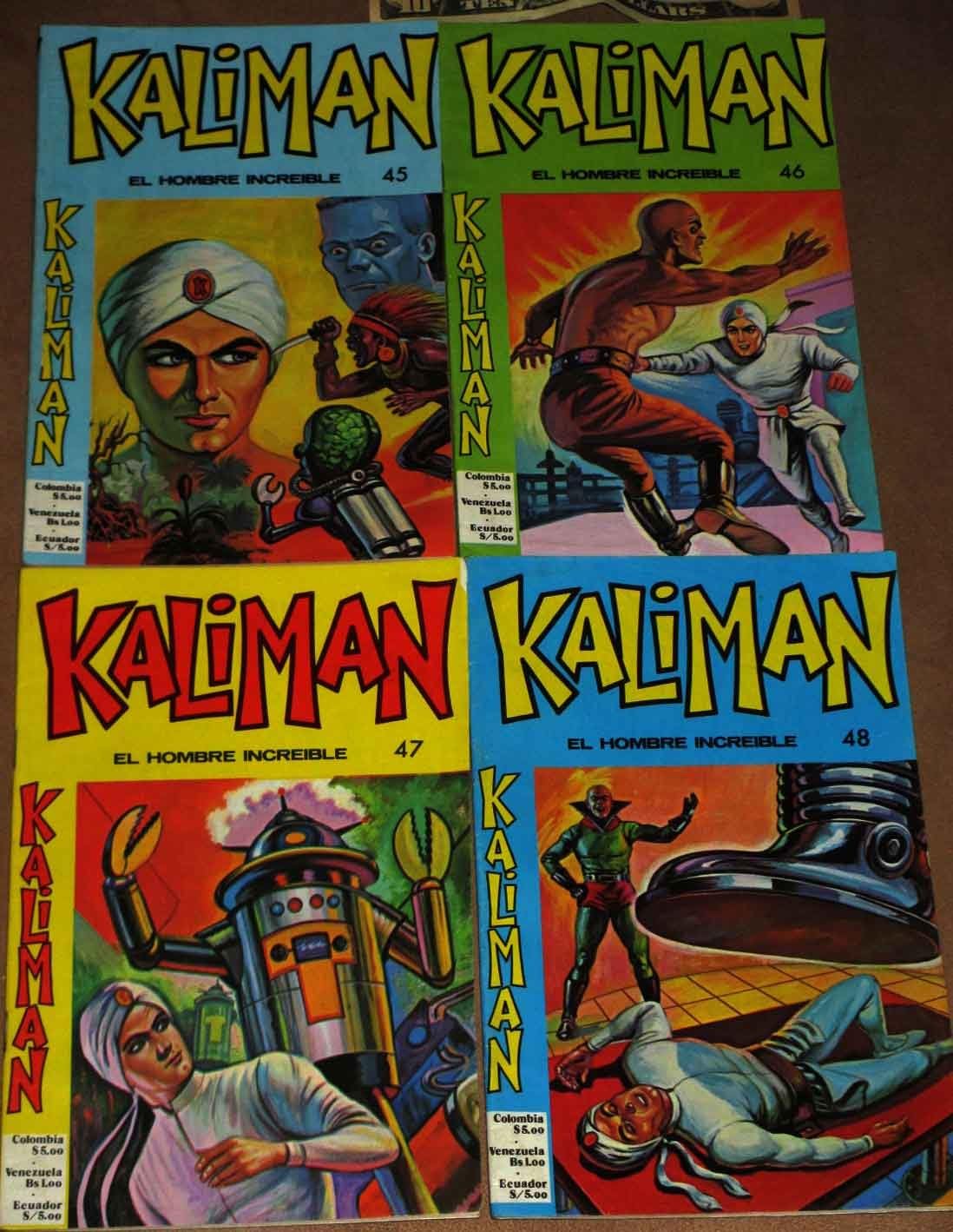 Amazon.com: 4 Kaliman Comics Mexican Fumetti Comics 1980s Pulp-Art Sci ...