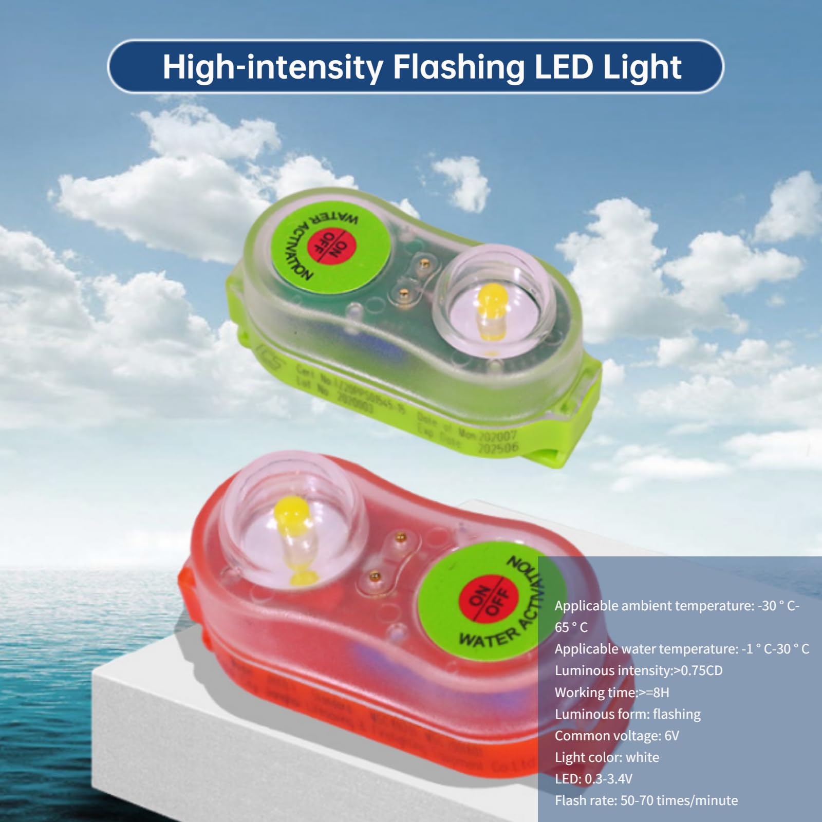 Snapklik.com : Life Jacket Light, Automatic Locator Life Jacket Strobe ...