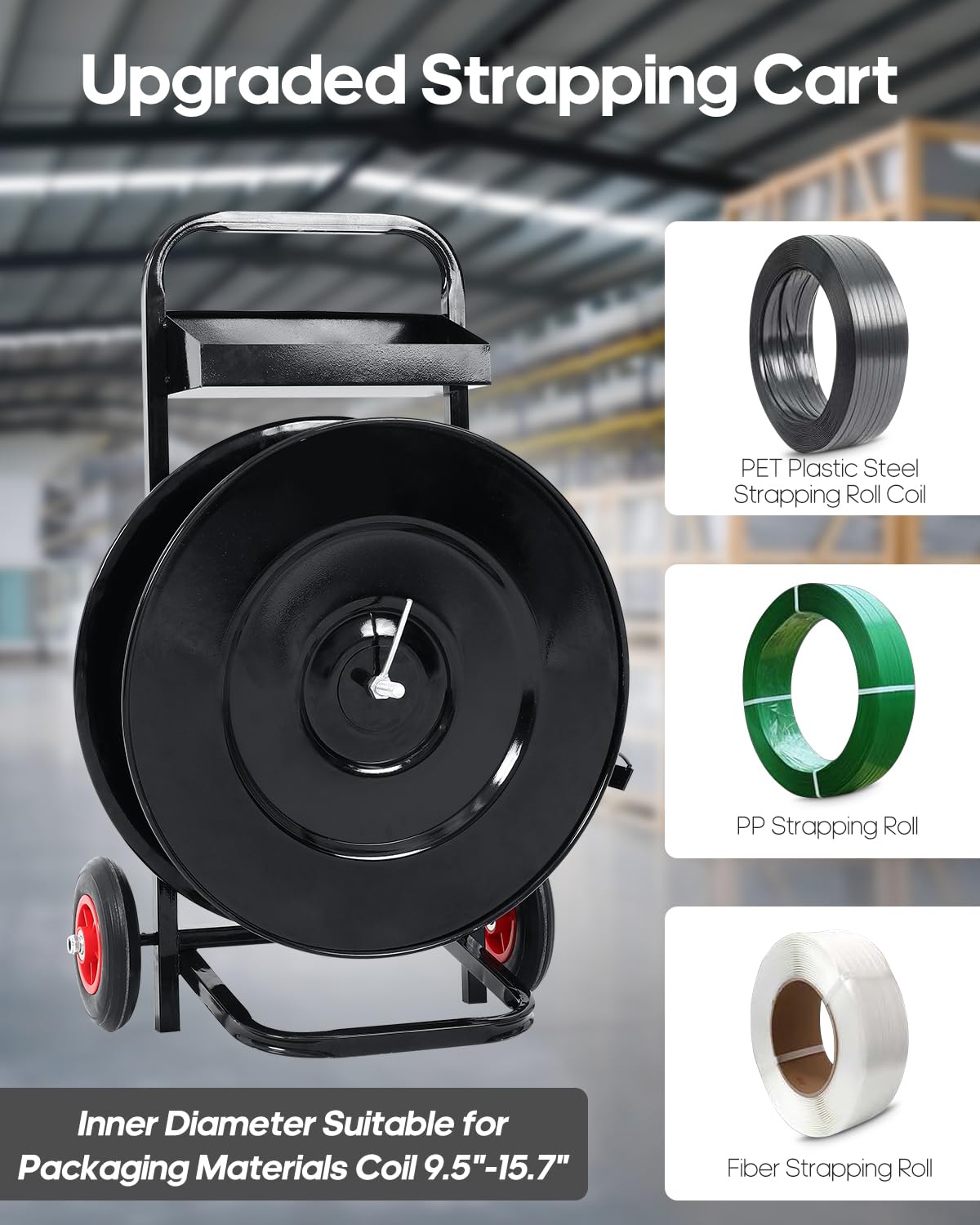 Snapklik.com : FAHKNS Strapping Cart, Heavy Duty Banding Cart Banding ...