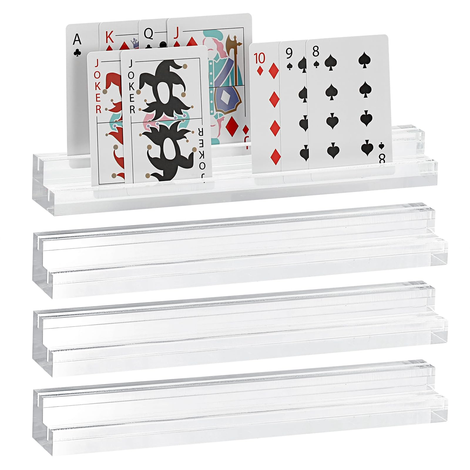 Amazon.com: OwnMy 4PCS Clear Acrylic Playing Card Holders Playing Card ...
