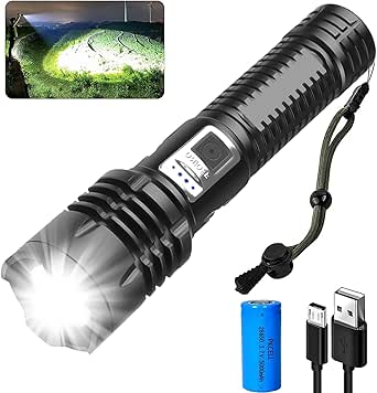 SIDUISDH Torches LED Super Bright Rechargeable, 90000 Lumens Flashlight ...