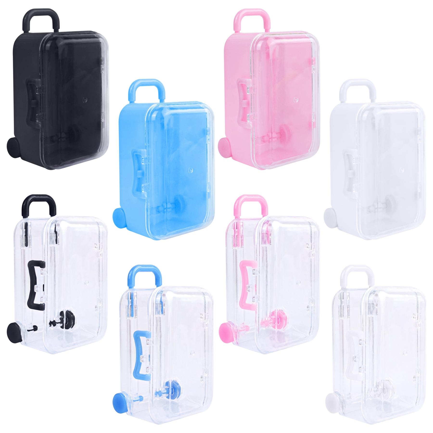 Amazon.com: AUEAR, 8 Pack Mini Suitcase Party Favor Box Plastic Travel ...