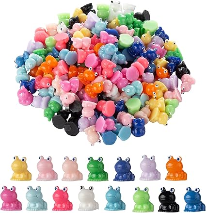 Amazon.com: Vawuz 180 Pcs Mini Resin Frog Garden Decor Cute Green ...