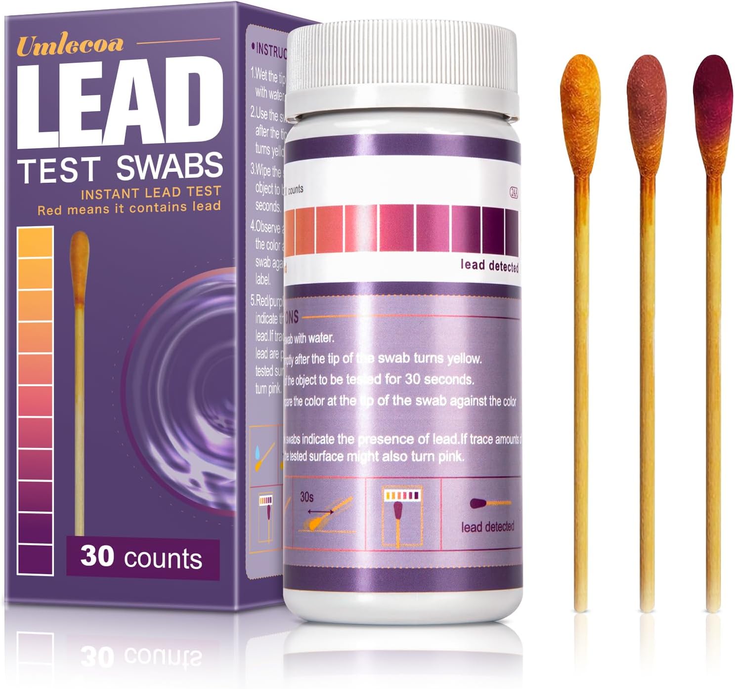 Home Lead Testing Swabs For Paint And Dishes Home - 60 Swabs For ...