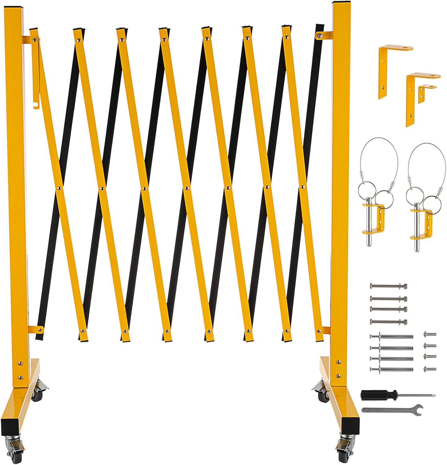 Amazon.com: Mstge Expandable Metal Barricade 11.5 Ft /138 Inch, Mobile ...
