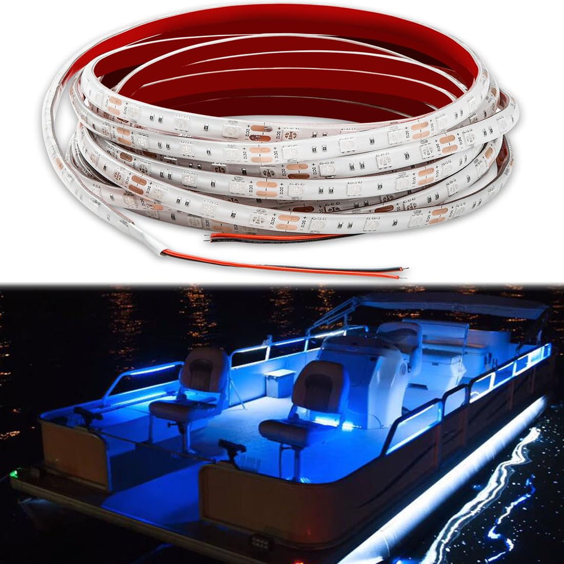Snapklik.com : Seaponer Pontoon Boat Light, Marine Led Light Strip For ...