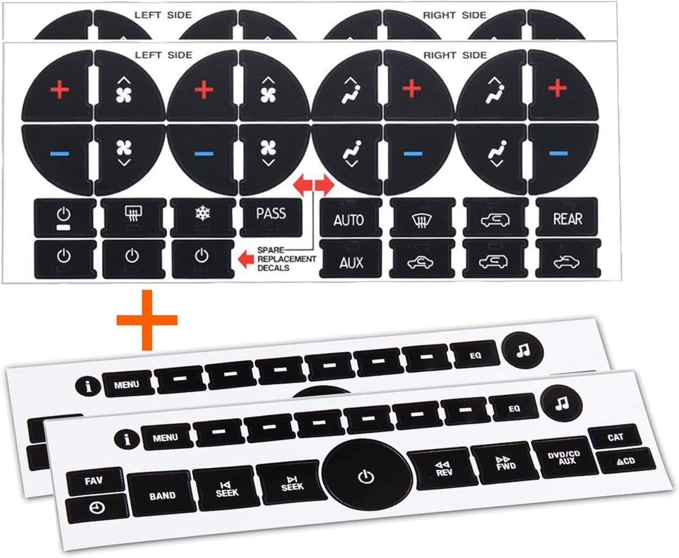 Amazon.com: TraderPlus 4PCS Replacement AC Control Dash Button Stickers ...