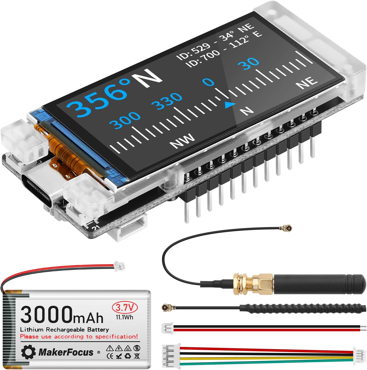 Amazon.com: Meshnology ESP32 LoRa V3 Development Board + 4000mAh ...