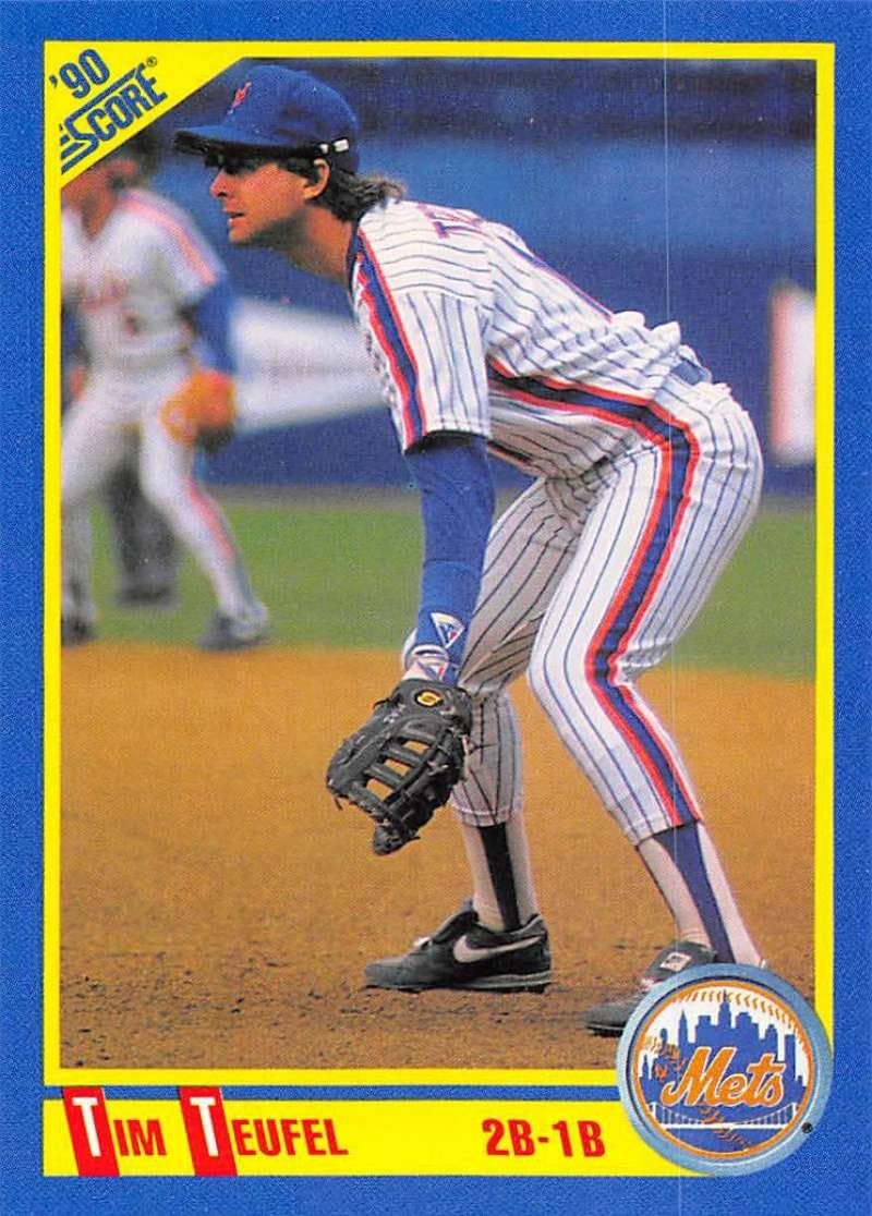 Amazon.com: Baseball MLB 1990 Score #501 Tim Teufel UER Mets ...