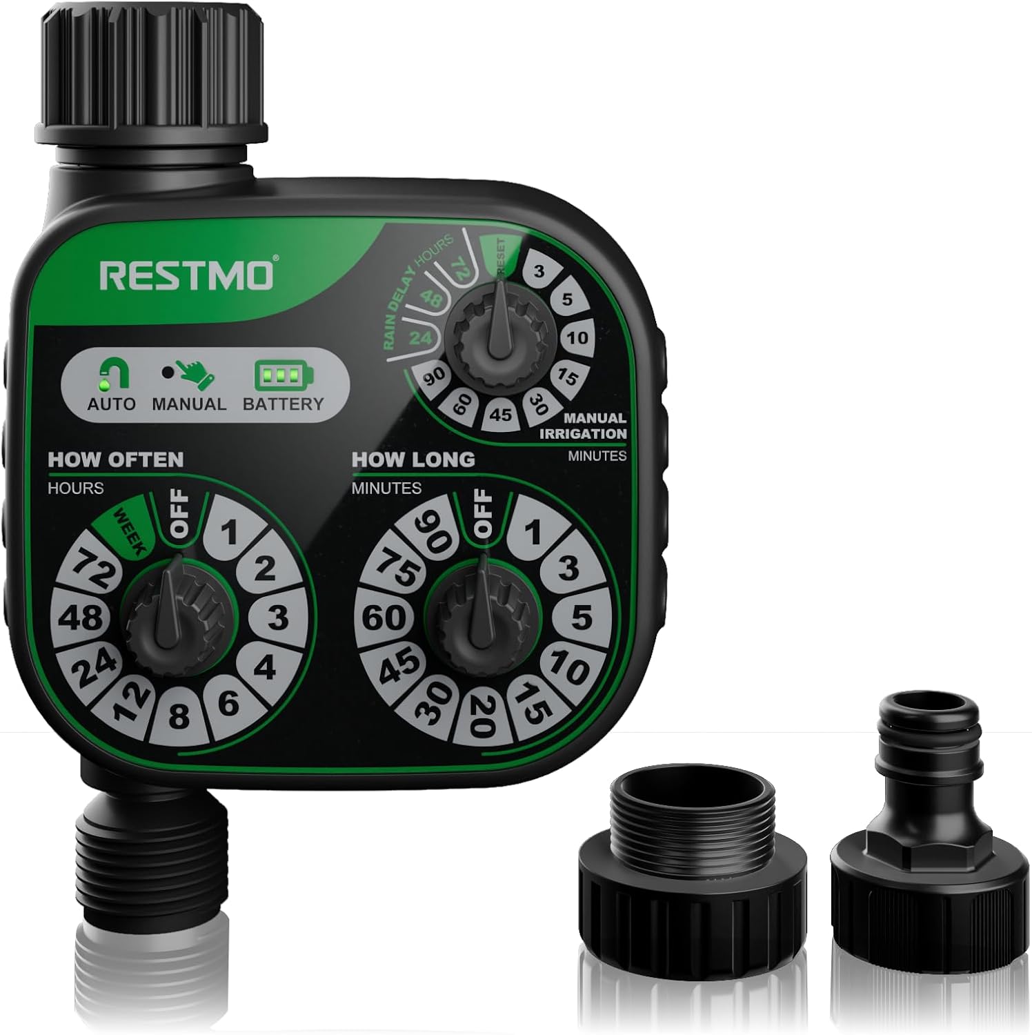 RESTMO 3-Dial Analog Tap Timer, Mechnical Control Automatic Irrigation ...