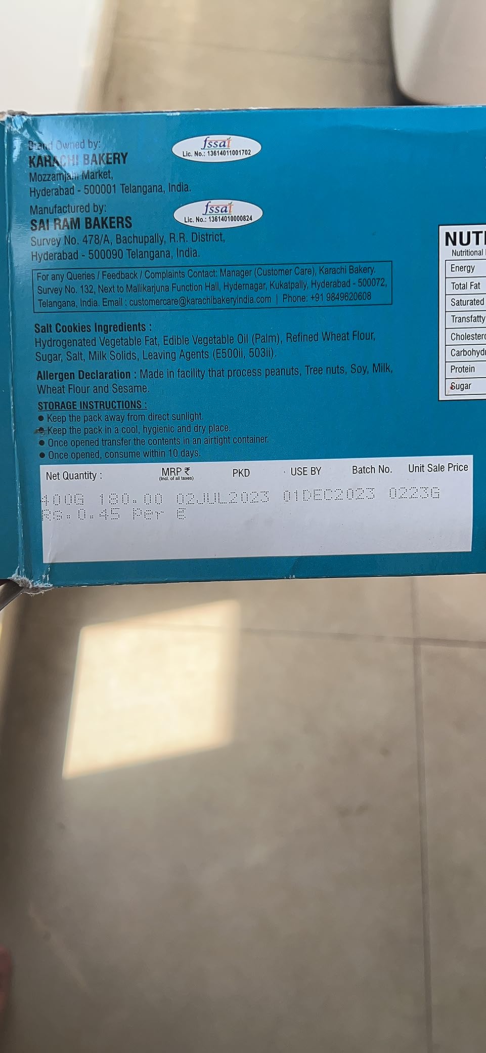 Karachi Bakery Salt Cookies, 400g : Amazon.in: Grocery & Gourmet Foods