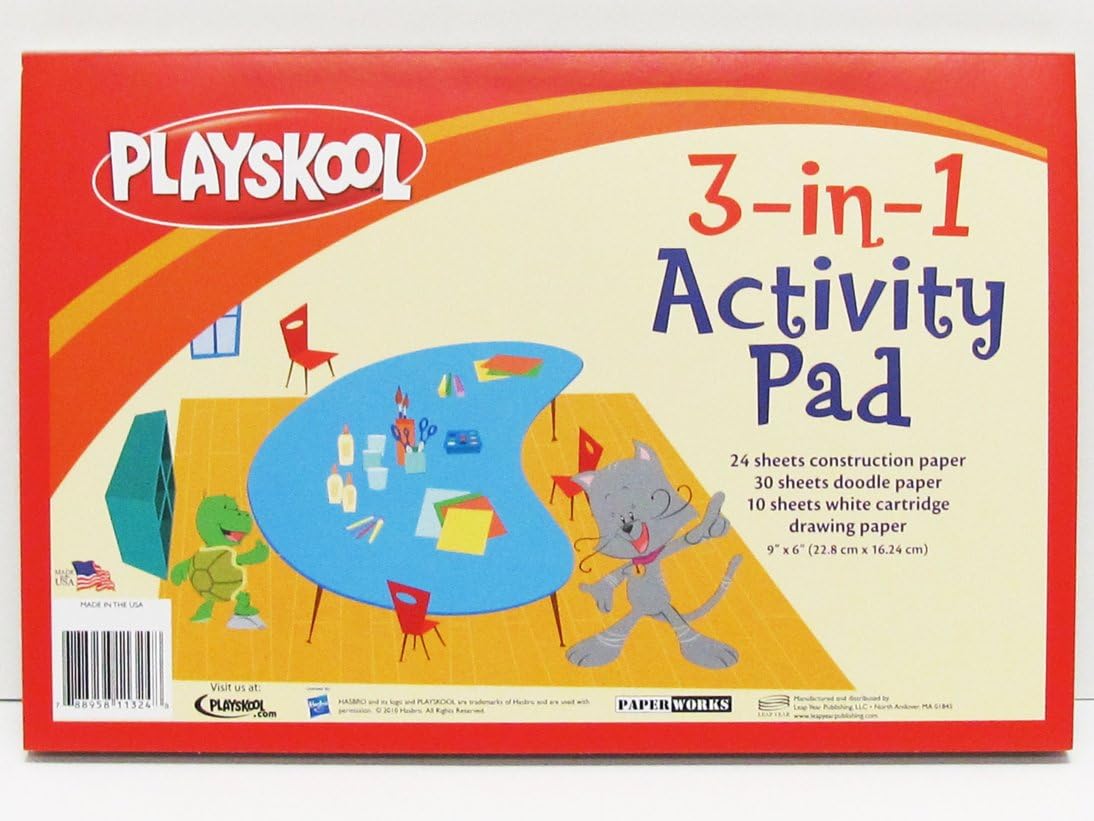 Amazon.com: Playskool 3-in-1 Activity Pad (64-Sheet) : Toys & Games