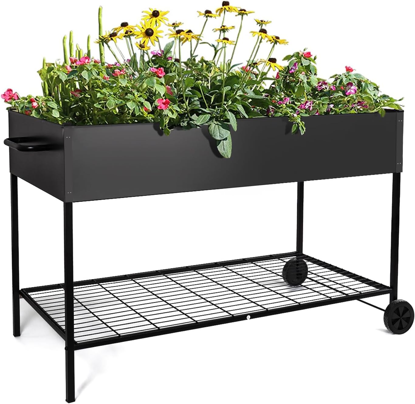 Amazon.com: The Home Cult Raised Garden Bed with Legs and Wheels, Self ...