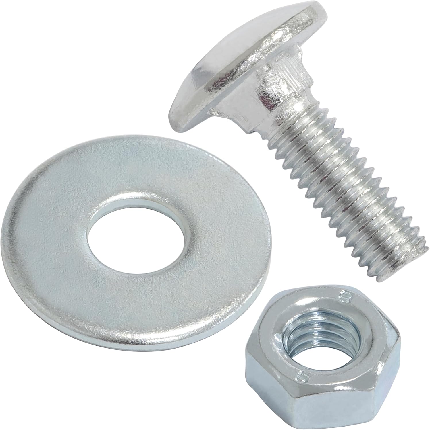 AERZETIX Set of 25 lock bolts M6x20 mm/washers and nuts M6 / made of ...