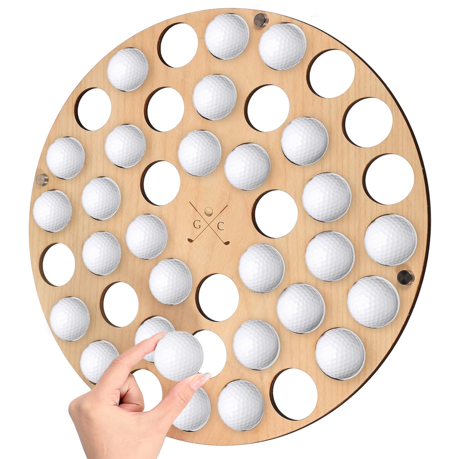 Amazon.com : Arrowbash 42 Golf Ball Display Case 15.75'' Wooden Golf ...