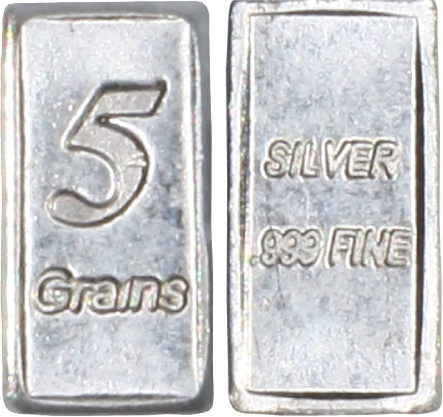 Lot of 5-5 Grain Solid Silver .999 Pure Fine Bars Precious Metals 1 ...