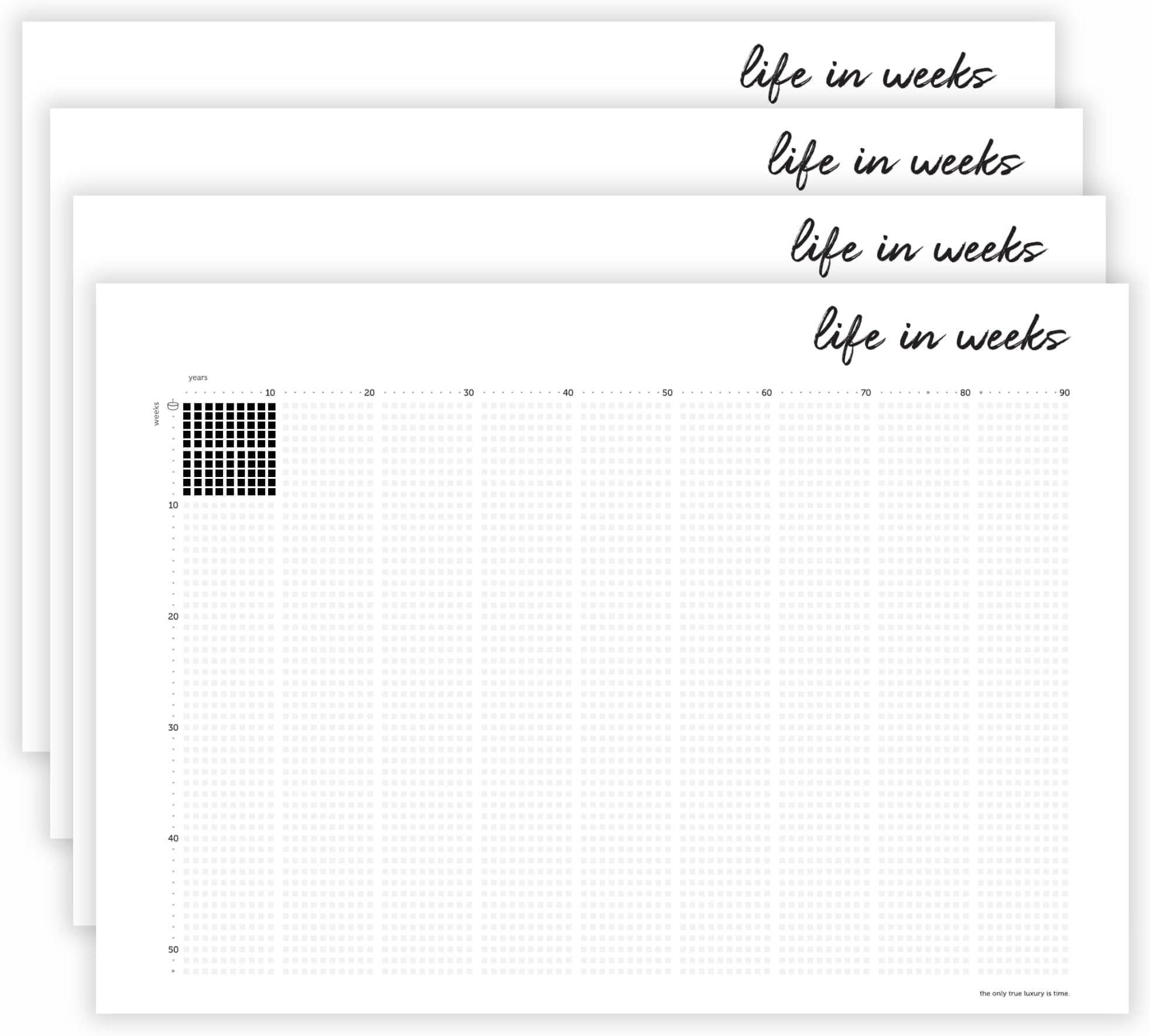 Amazon.com: Life in Weeks Calendar, 18" L x 24" W - A Powerful Way to ...