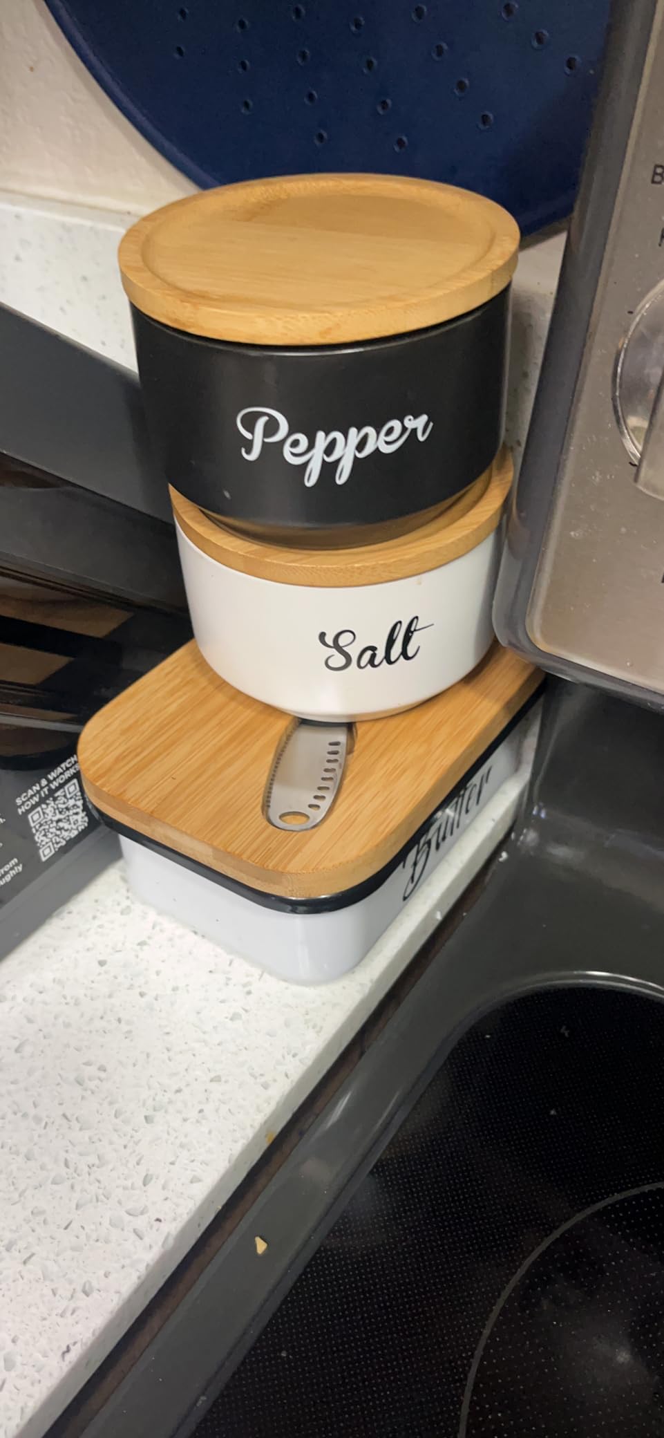 Amazon.com: Salt and Pepper Bowls with Lid - Salt and Pepper Cellar Set ...