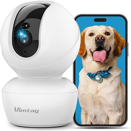Amazon.com: VIMTAG Pet Camera, 3K/6MP HD 360° Pan/Tilt WiFi Camera for ...