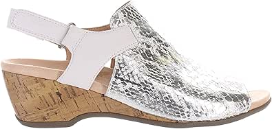 Amazon.com | Vionic Womens Paradise Tatiana Silver Ankle Strap Heels ...