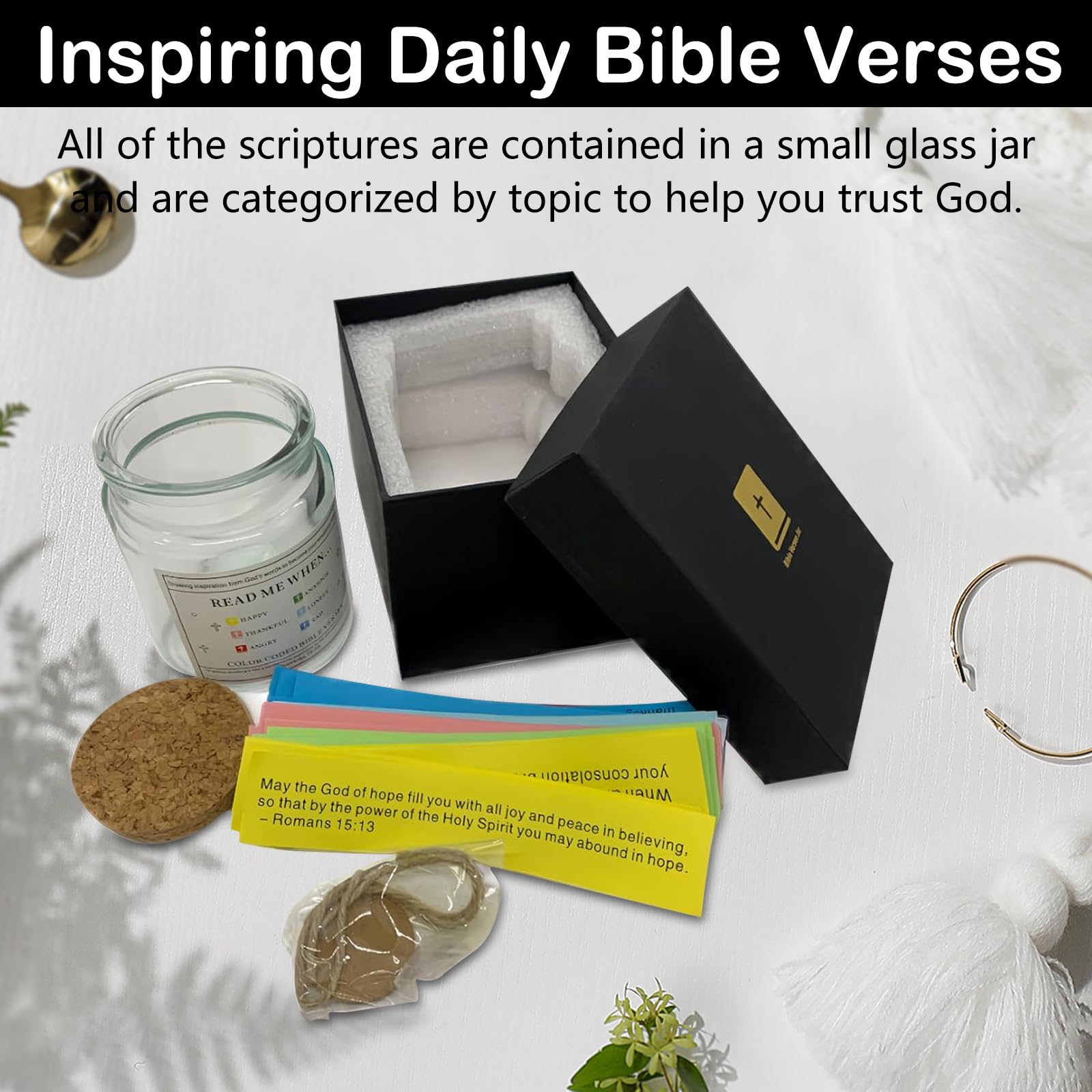 Bible Verse Jar with 90 Coloring Scriptures, The Hope Jar Bible Verses ...