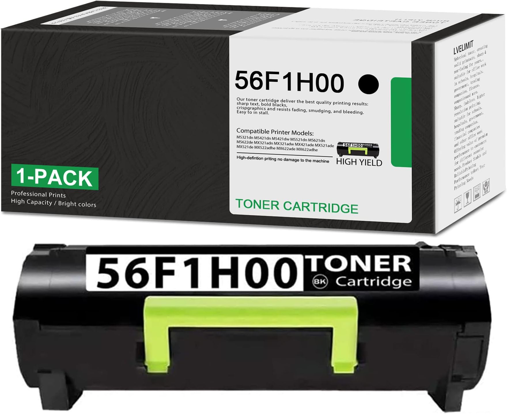 Amazon.com: Lexmark-56F1H00 Unison Toner Cartridge - Black - TAA ...