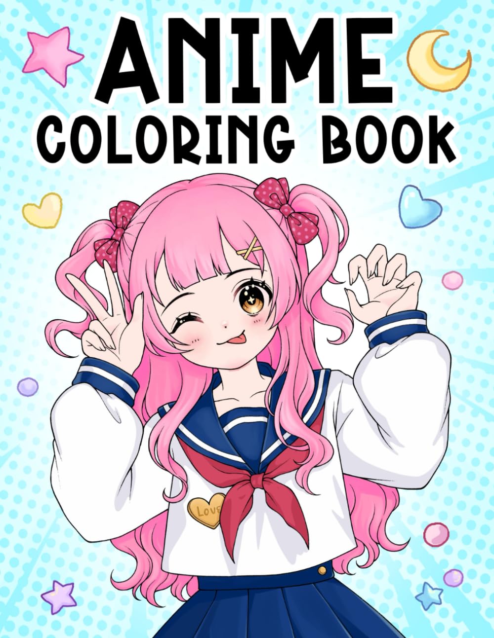 Amazon.com: Anime: Coloring Book for Teens, Kids, and Manga Lovers with ...