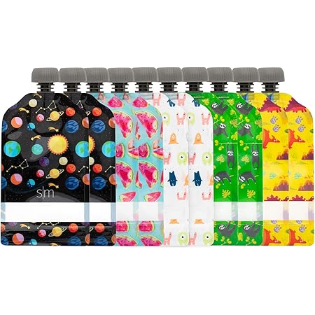 Amazon.com : SQUOOSHI Reusable Baby Food Pouches - 5 oz - 6 Large ...