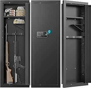 Amazon.com: HIRAM In Wall Rifle Safe, 53" Tall Wall Safe Between Studs ...