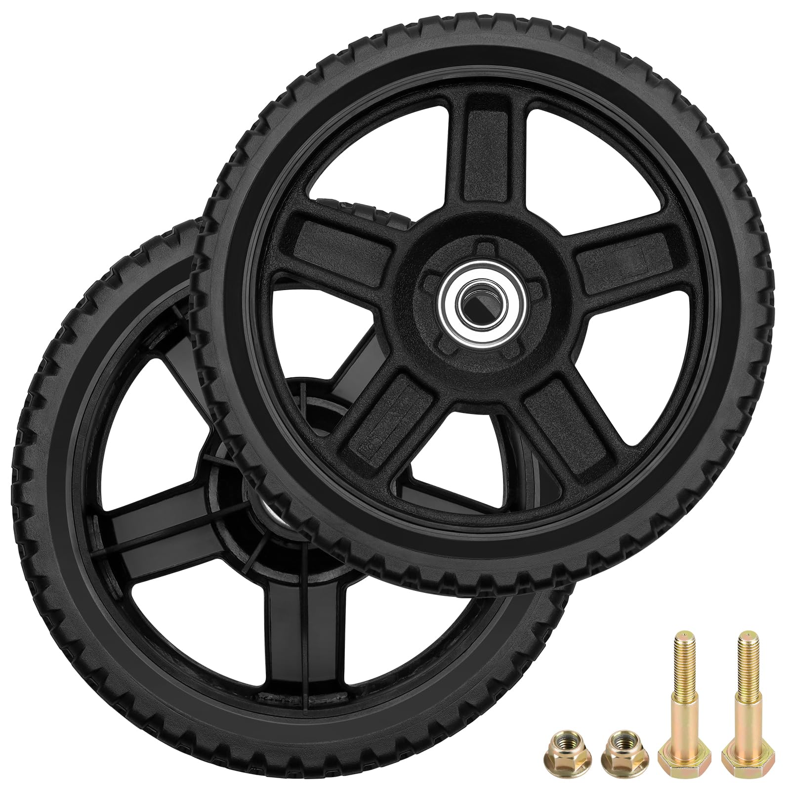 Buy 2-Pack 8" Lawn Mower Wheels Fit Most Standard Push Lawn Mower ...