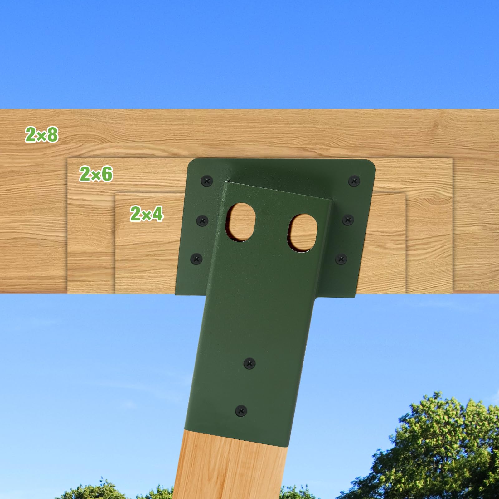 Snapklik.com : Deer Stand Brackets, 4Pcs Green Outdoor 4"x 4" Compound ...