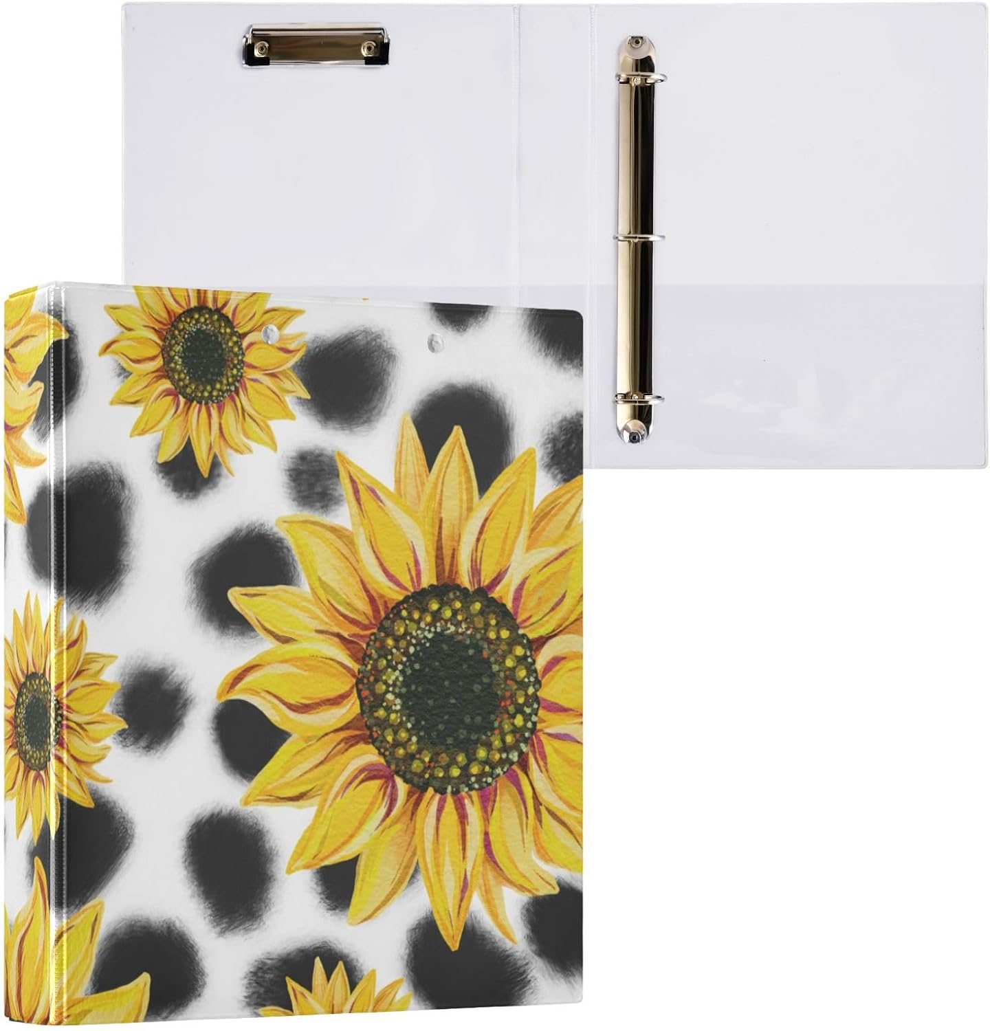 Amazon.com : DIGTIA 3 Ring Binder Pretty Sunflowers 1.5 Inch Binders ...
