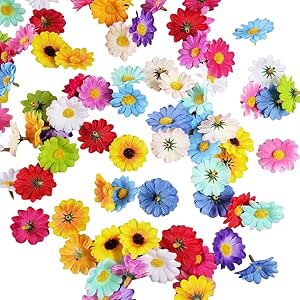 Amazon.com: GSHLLO 100 Pcs 4cm Mini Artificial Sunflower Heads Small ...
