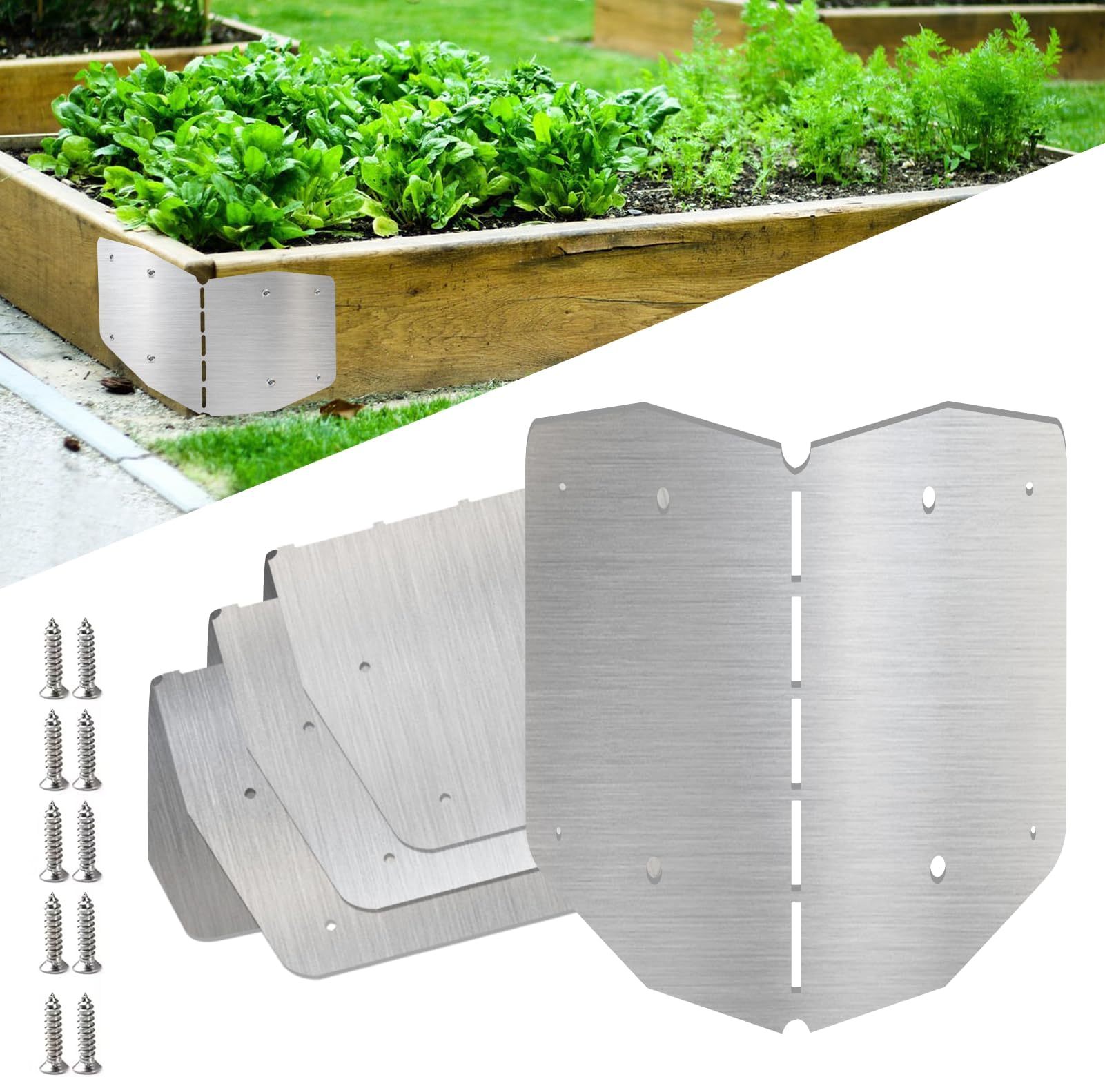 Amazon.com: 4Pcs Adjustable Raised Bed Corners Brackets,Metal Garden ...