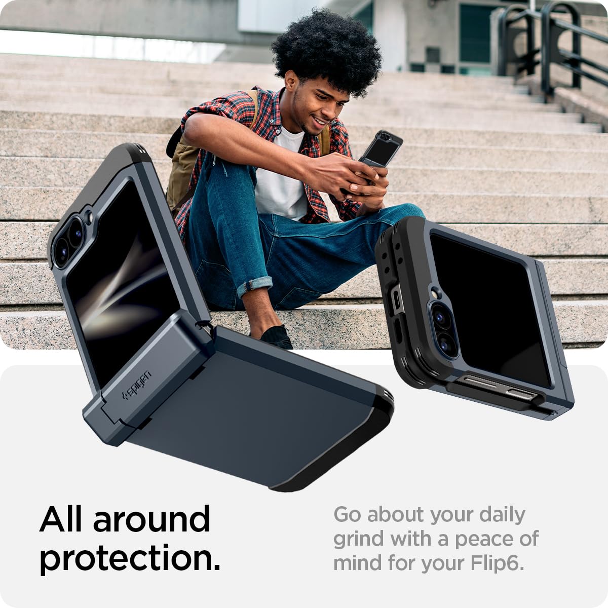 Snapklik.com : Spigen Tough Armor Pro Designed For Galaxy Z Flip 6 Case