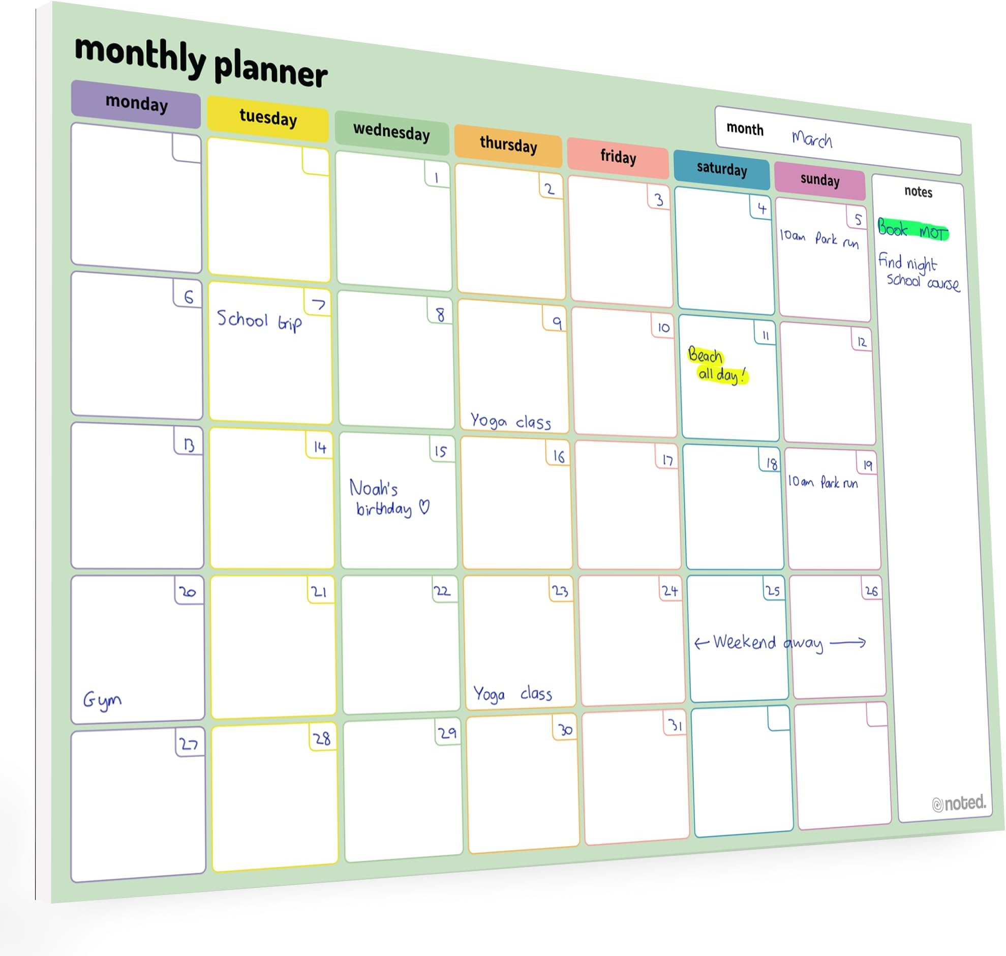 Octàgon Design A4 Big Timeless Monthly Planner : Amazon.co.uk ...
