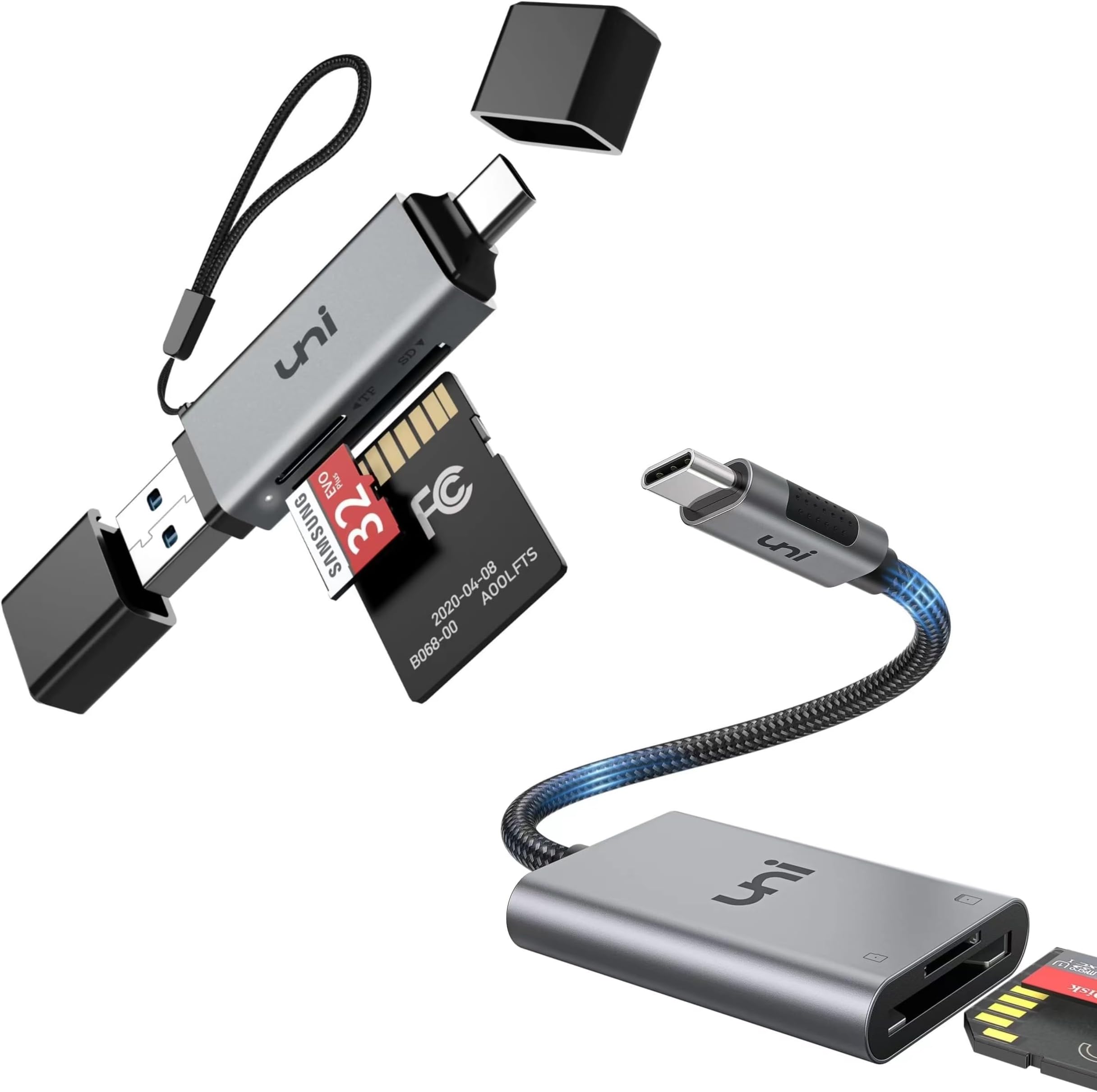 Amazon.com: uni USB 3.0/USB C SD Card Reader Bundle with uni USB C SD ...