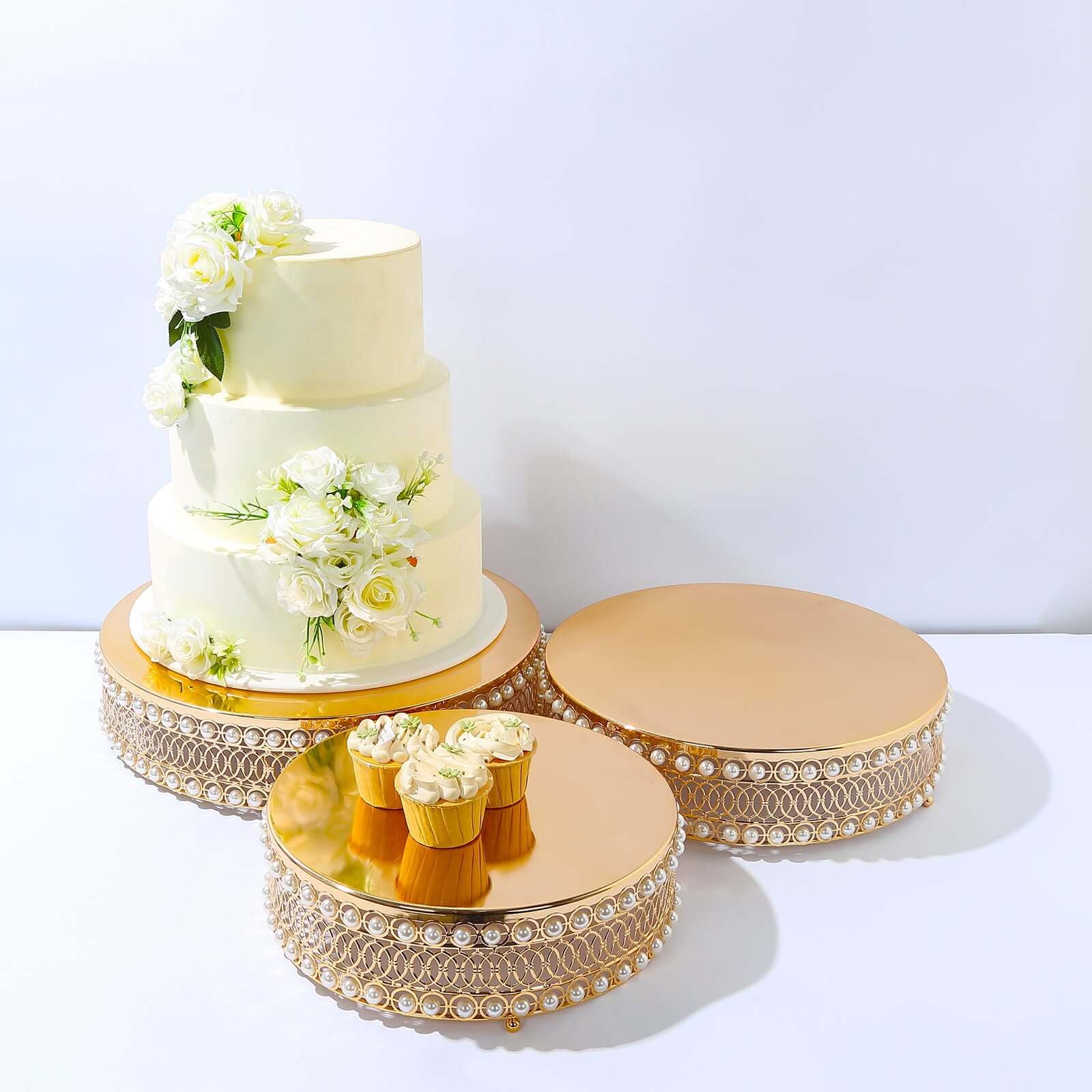 Pearl Cake Stand Wedding Rhinestone And Pearl Square Cake Stand 16