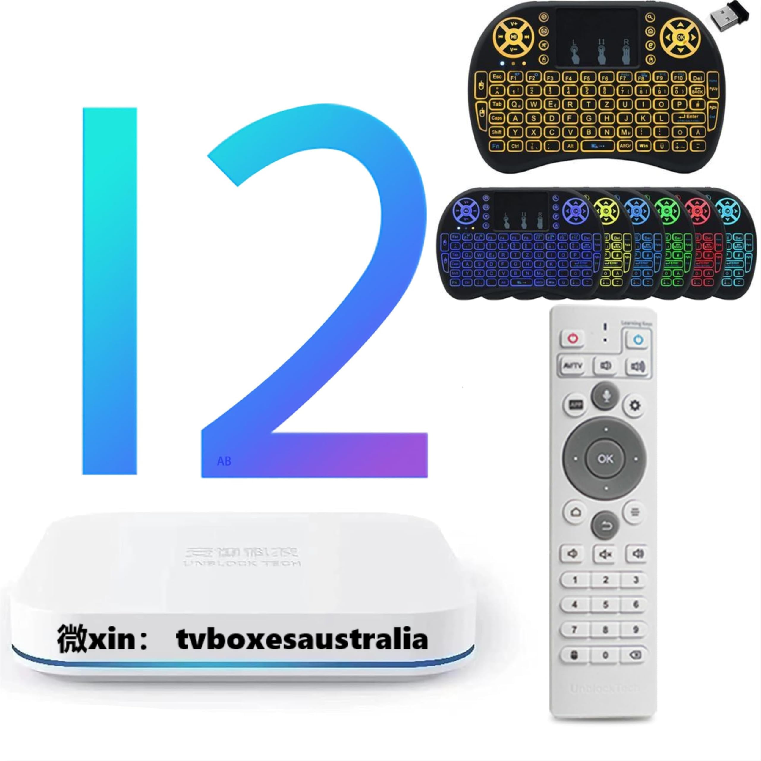 2025安博澳洲12 安博12 电视盒子官方原厂 ubox12 Unblock Tech Gen 12 TV Box U-Box 12 4 ...
